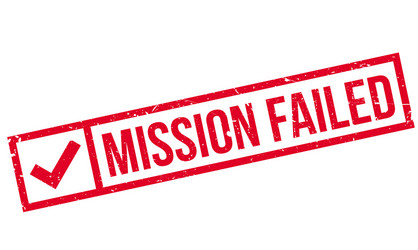 Mission failed rubber stamp Royalty Free Vector Image