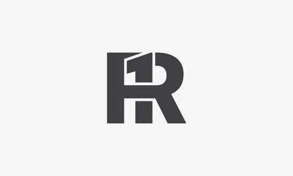 1r letter logo isolated on white background Vector Image
