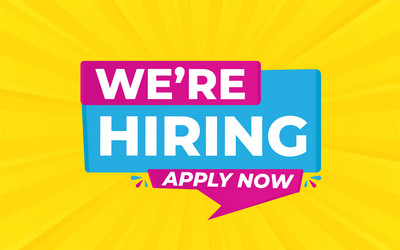 We are hiring apply now announcement banner design