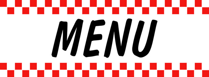 Diner menu sign Royalty Free Vector Image - VectorStock