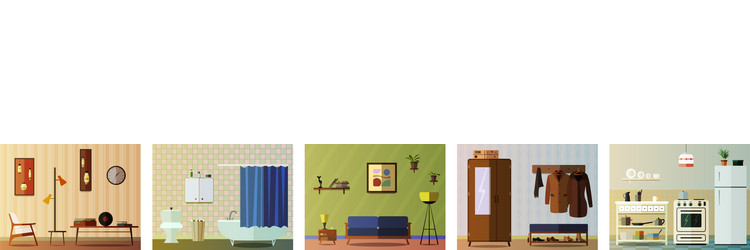 House interior Royalty Free Vector Image - VectorStock