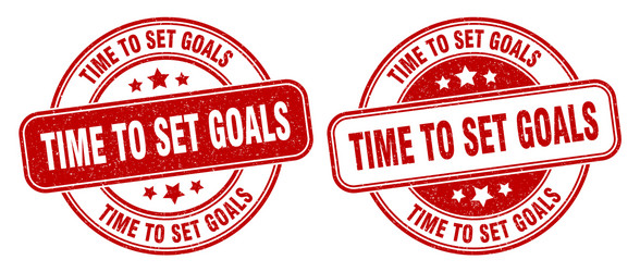 Time to set goals stamp sign seal Royalty Free Vector Image