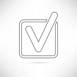 Checkbox checkmark square icon or confirm false Vector Image