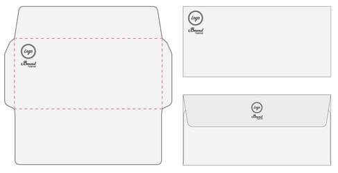 Die Cut Pocket Envelope Template Vector Images (over 210)