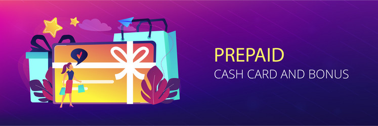 Gift card header banner Royalty Free Vector Image