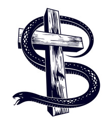 Snake Cross Tattoo Vector Images (over 310)