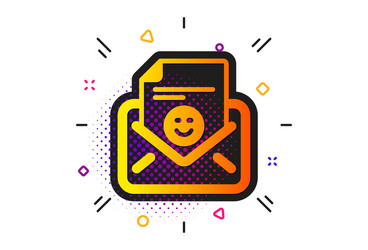 Smile mail icon positive feedback letter sign Vector Image