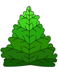 Spruce stylized christmas tree Royalty Free Vector Image