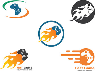 Video game controller logo icon Royalty Free Vector Image