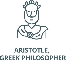 Aristotle greek philosopher concept thin Vector Image
