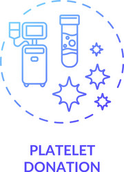 Platelet donation concept icon Royalty Free Vector Image