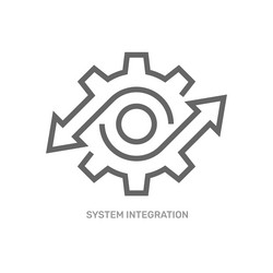 Data operation and system integration process Vector Image