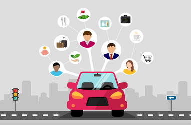 Car sharing concept banner Royalty Free Vector Image