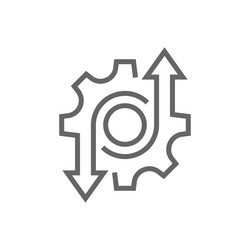 System integration symbol technical solutions Vector Image