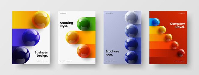 Colorful pamphlet a4 design concept collection Vector Image