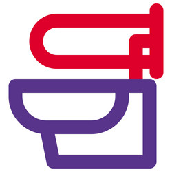 Toilet with side support for disable people Vector Image