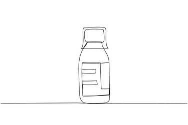 Medicine bottle cough syrup constipation syrup Vector Image