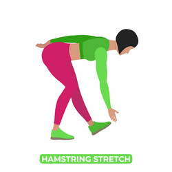 Woman doing lying hamstring stretch Royalty Free Vector