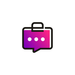 Chat business logo Royalty Free Vector Image - VectorStock