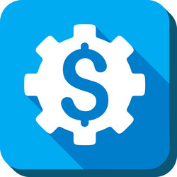 Development cost icon Royalty Free Vector Image