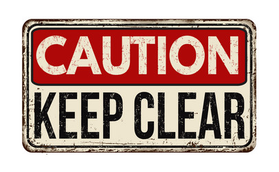 Keep out vintage rusty metal sign Royalty Free Vector Image