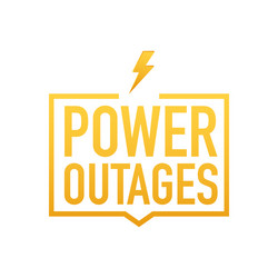 Power outages badge icon stamp logo Royalty Free Vector