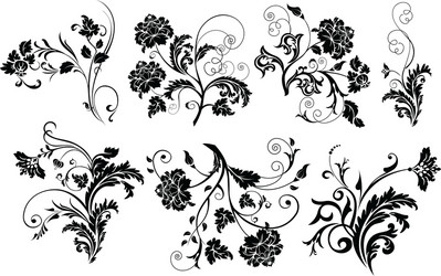Floral design elements Royalty Free Vector Image