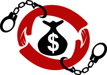 Stop corruption logo design template Royalty Free Vector