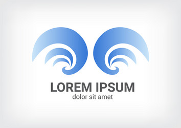 Wing curve logo design template Royalty Free Vector Image