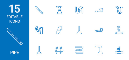 Pipe icons Royalty Free Vector Image - VectorStock