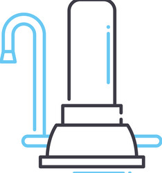 Water filter symbol icon black sign Royalty Free Vector