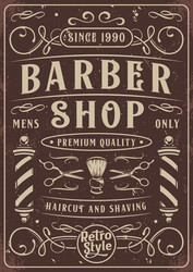 Barber shop logo western style Royalty Free Vector Image