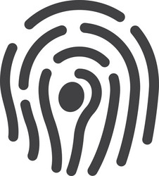 Fingerprint line icon finger print target sign Vector Image