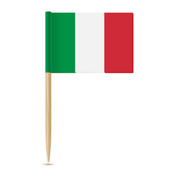 Realistic italian toothpick flag souvenir from Vector Image