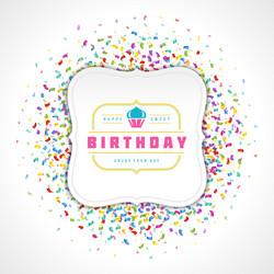 Watercolor happy birthday letter r candle Vector Image