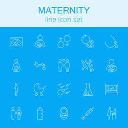 Maternity icon set Royalty Free Vector Image - VectorStock