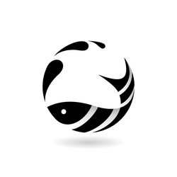 Aquarium logo with tree concept Royalty Free Vector Image