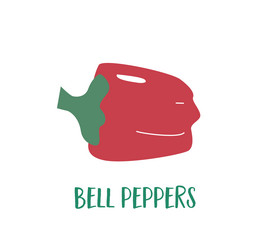 A green bell paper in flat style on white Vector Image