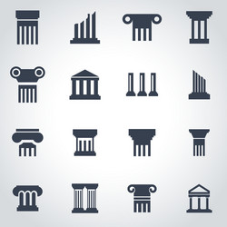 Column icon set Royalty Free Vector Image - VectorStock