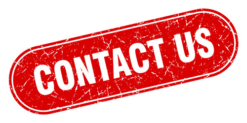 Contact us stamp contact us label round grunge Vector Image