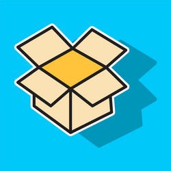 Dropbox color icon realistic or logo Royalty Free Vector