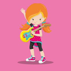 Girl rock band singer 28 Royalty Free Vector Image