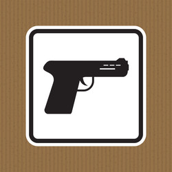 Gun icon isolated on white background Royalty Free Vector