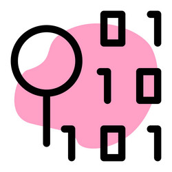 Magnifying glass to figure out software issues Vector Image