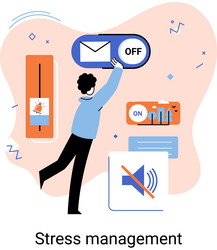 Stress management abstract metaphor pressure Vector Image