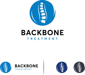 Spine care logo designs concept backbone Vector Image