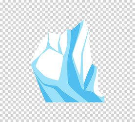 Iceberg cartoon floating ocean ice rock Royalty Free Vector