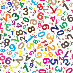 Seamless pattern with numbers Royalty Free Vector Image