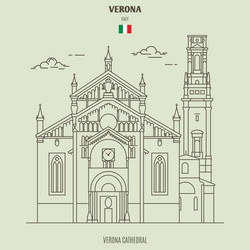 Italy verona arena travel landmark Royalty Free Vector Image