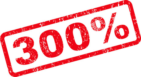 300 percent rubber stamp Royalty Free Vector Image
